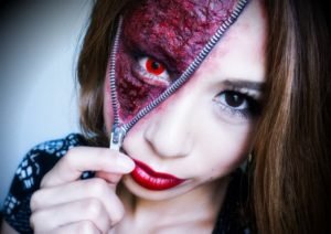 Awesome "Unzipped" Zipper Halloween Makeup Ideas